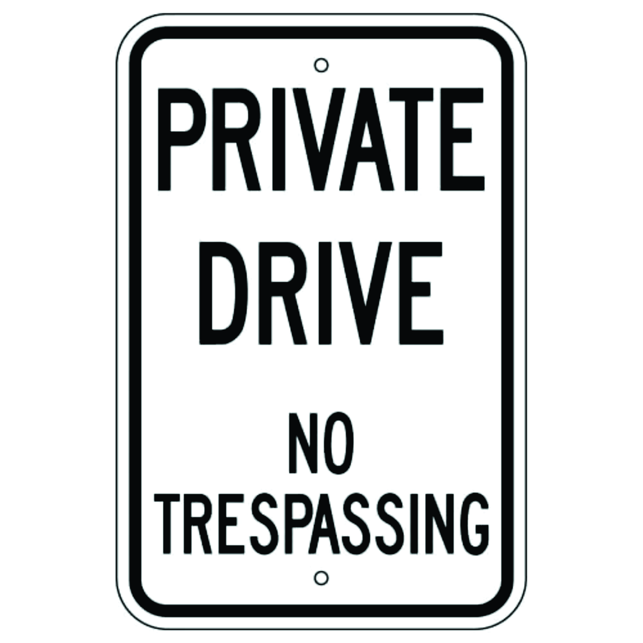 Private Drive No Trespassing Sign - America First Sign Company